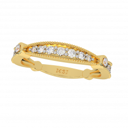 Motisons Jewellers - The Glitter Band Gold Diamond Ring
