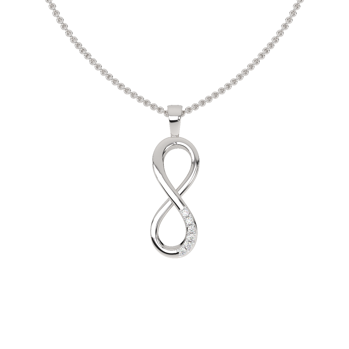 infinite diamond pendant